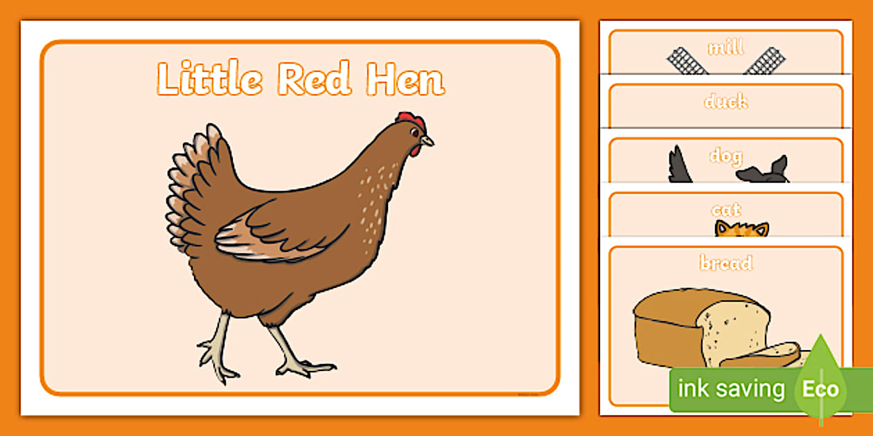 The Little Red Hen Story Modelling Dough Mats - Twinkl