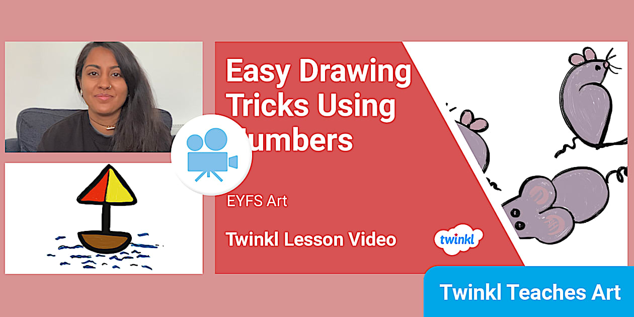 EYFS (Ages 3-5) Topic: How to Draw Cartoons Using Numbers Video Lesson 1