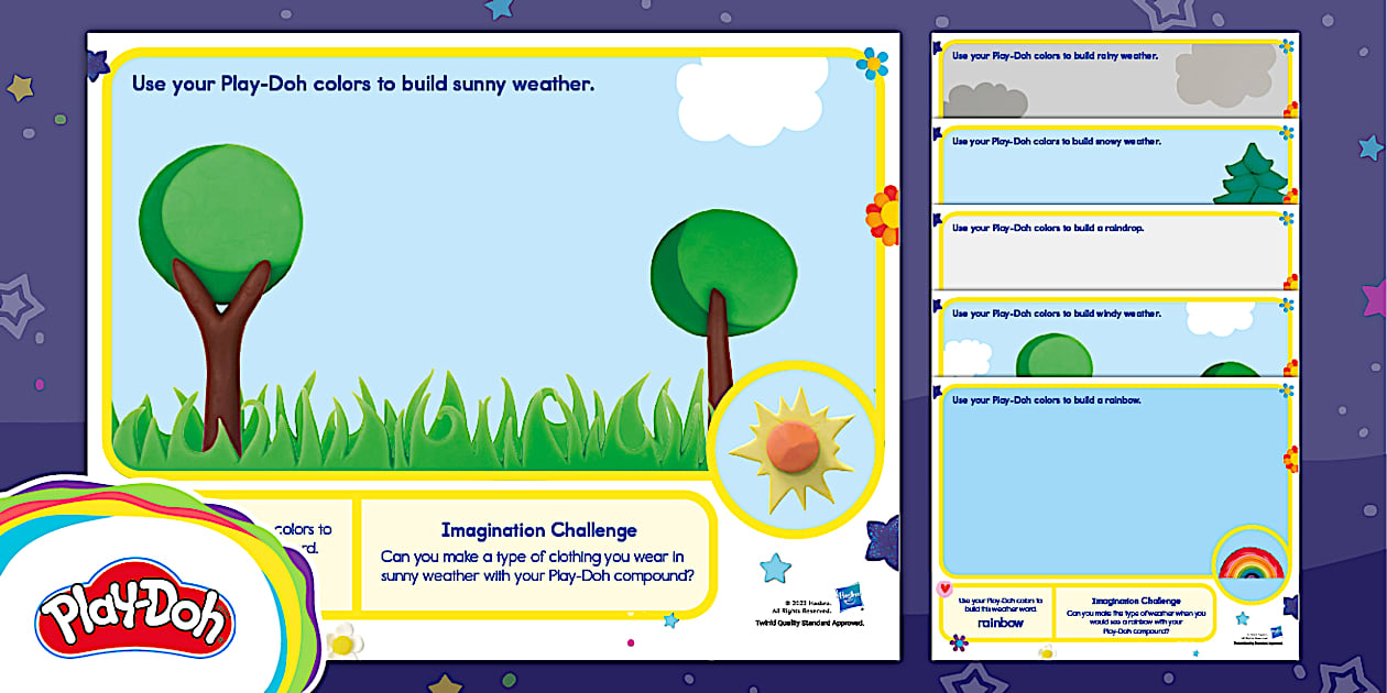 FREE! - Play-Doh: Weather Building Activity Mats - Twinkl
