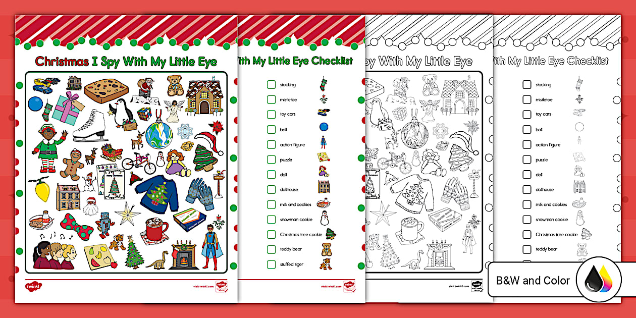 Christmas I Spy With My Little Eye Activity - Twinkl