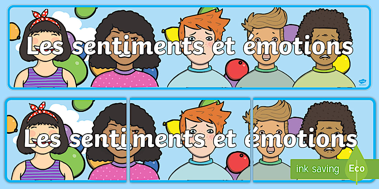 Banderole d'affichage : les sentiments et émotions - Twinkl