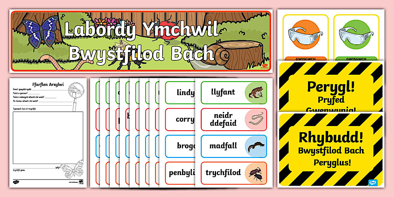 Pecyn Chwarae Rôl Labordy Ymchwil Bwystfilod Bach - Twinkl