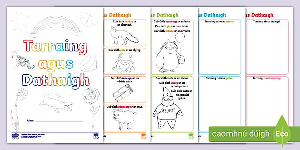 Draw and Colour Activity Booklet Gaeilge (teacher made)