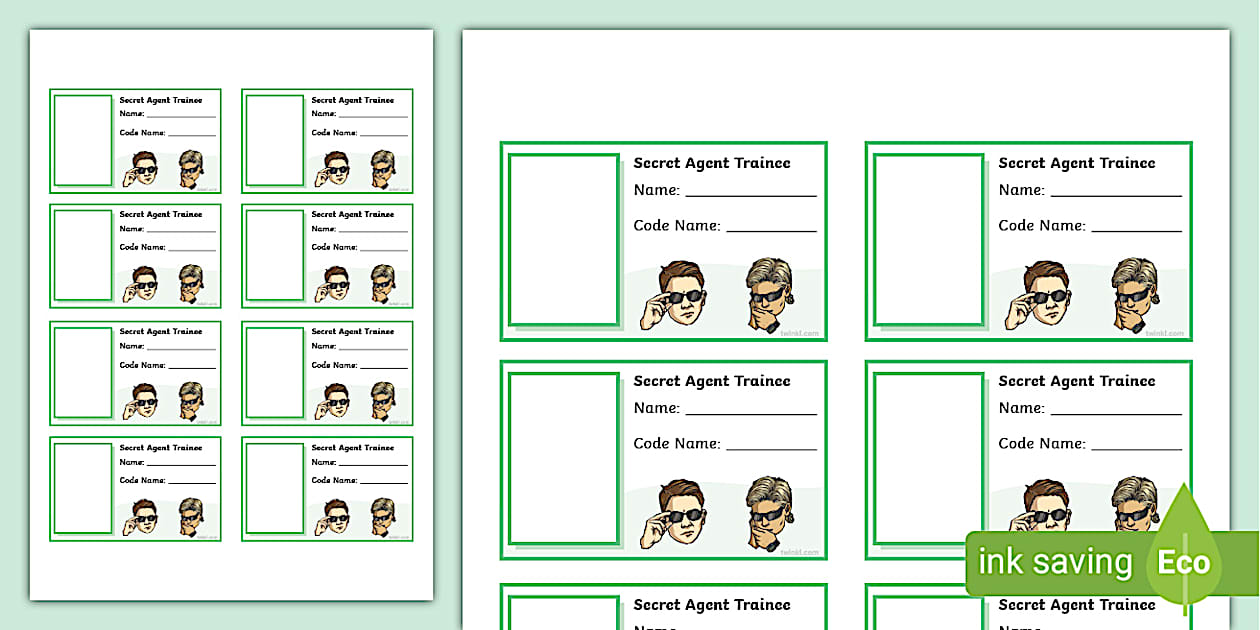 Secret Agent Training Stamp Cards (teacher made) - Twinkl