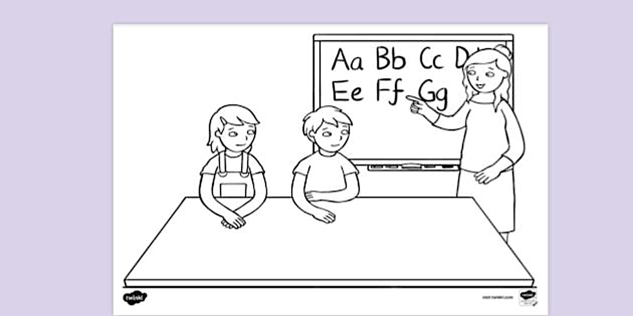 children listening to information eyes openColouring | Colouring Sheets