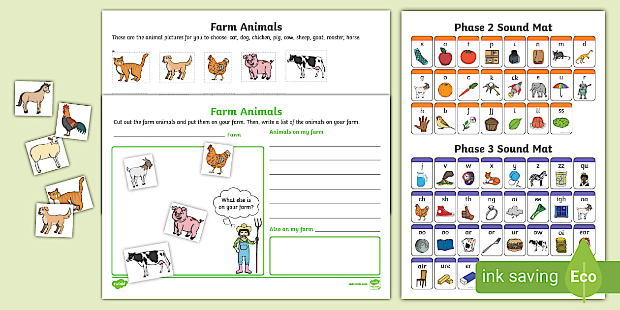 On the Farm - Farm Animals Writing Activity | Twinkl