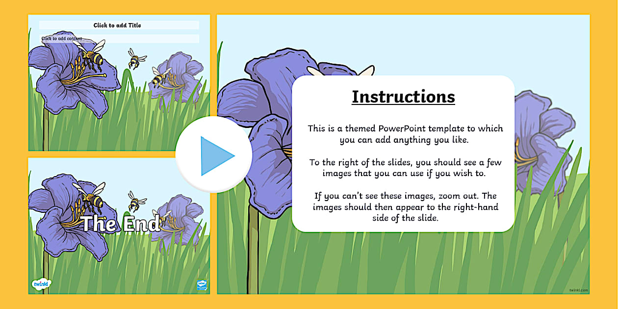 Editable Bee Themed PowerPoint Template | Twinkl Resource