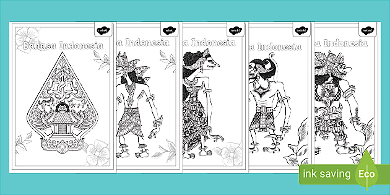 Indonesian Wayang Book Cover Pack Indonesian