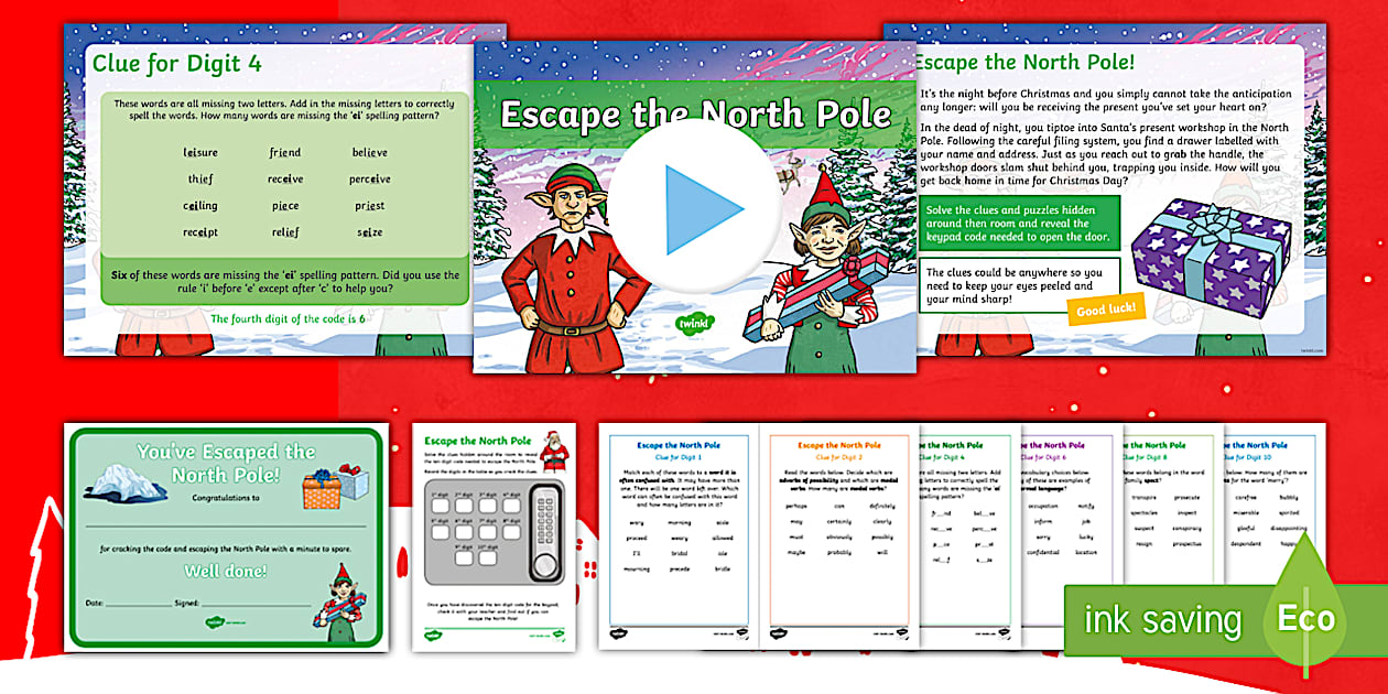UKS2 English Escape the North Pole Game