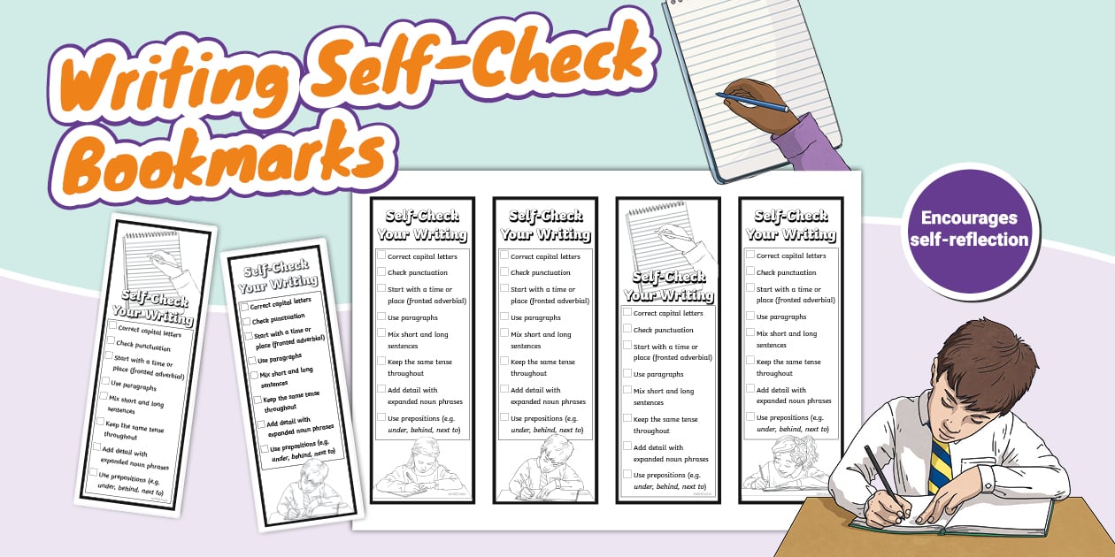 Writing Self-Check Bookmarks