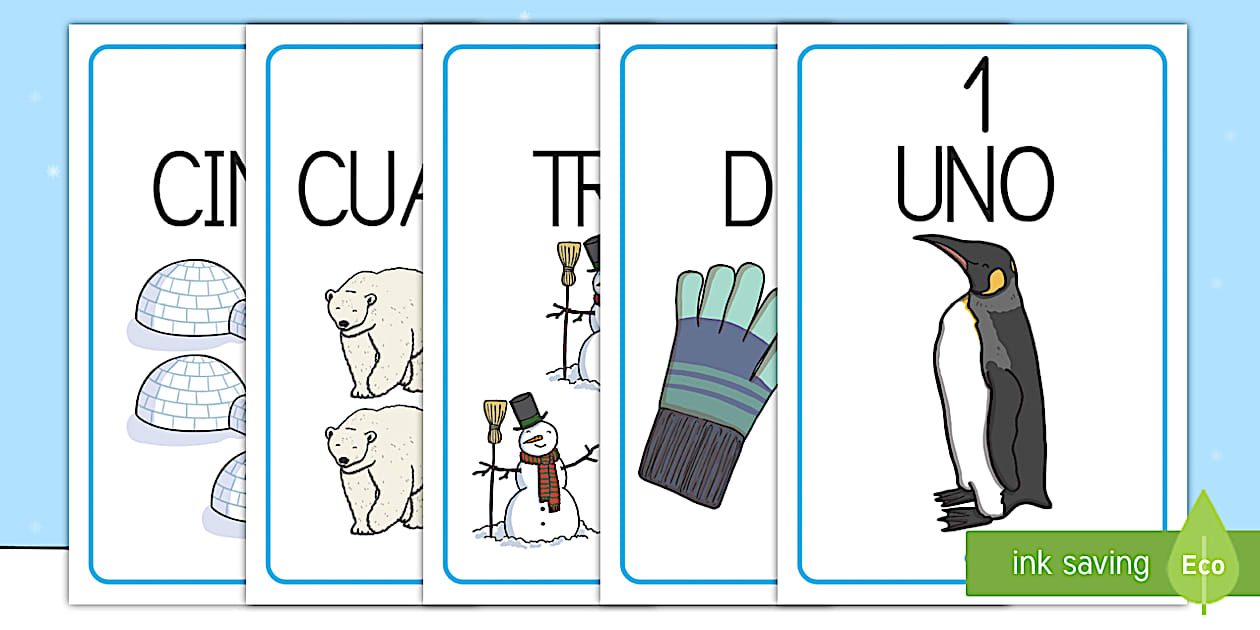 Números de exposición: El invierno | Recursos | Twinkl