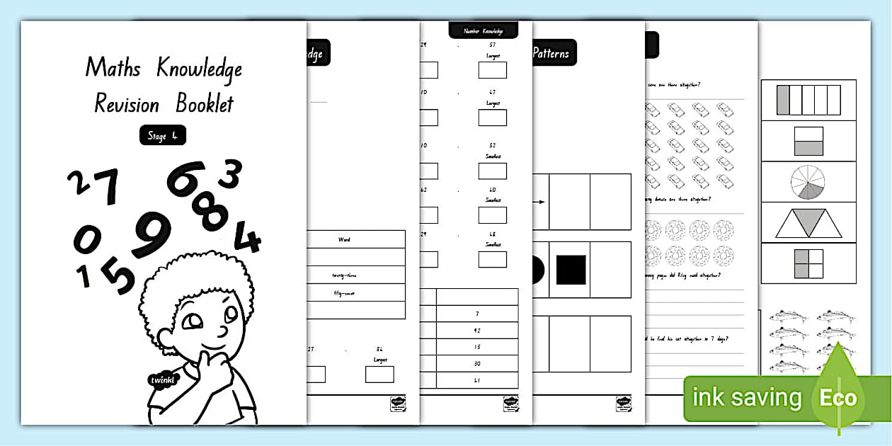 Stage 4 Maths Revision Booklet | Maths Worksheets for Kids