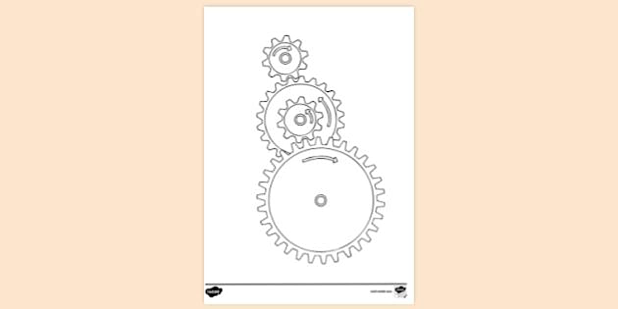 Gears Colouring Sheet | Colouring Sheets (teacher made)