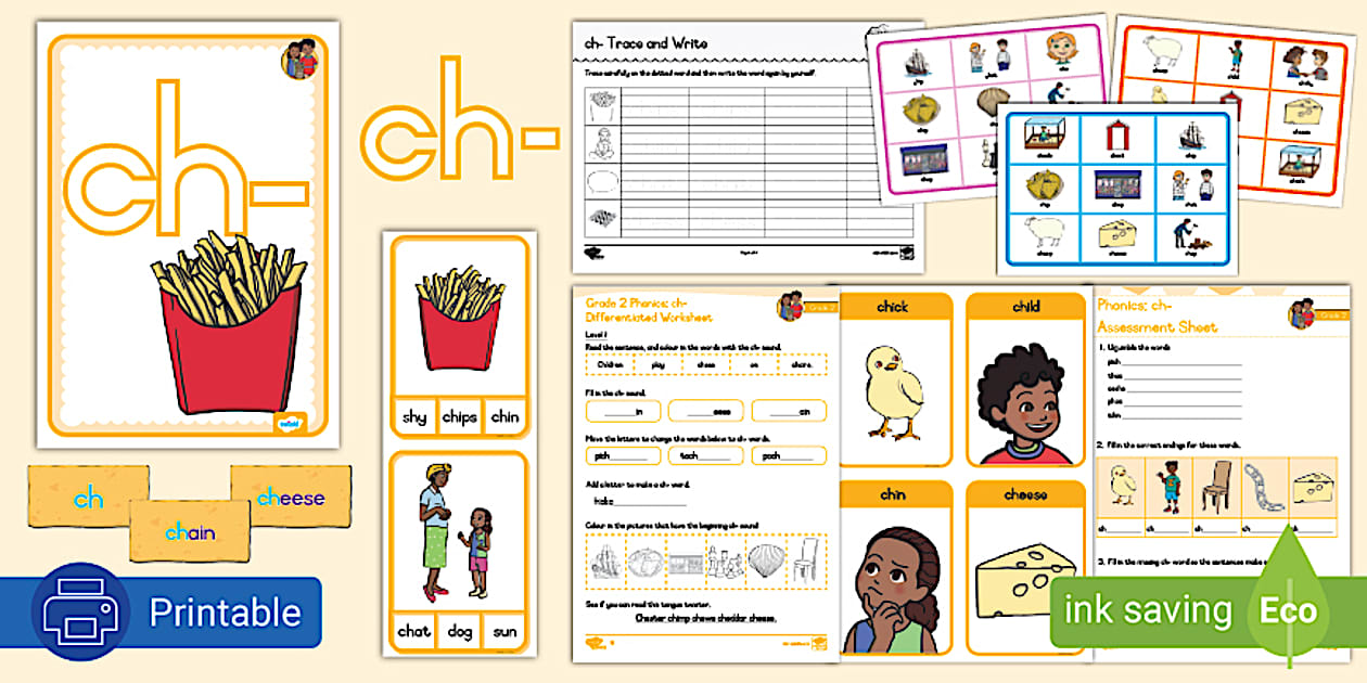 Grade 2 Phonics Pack ch- (teacher made) - Twinkl