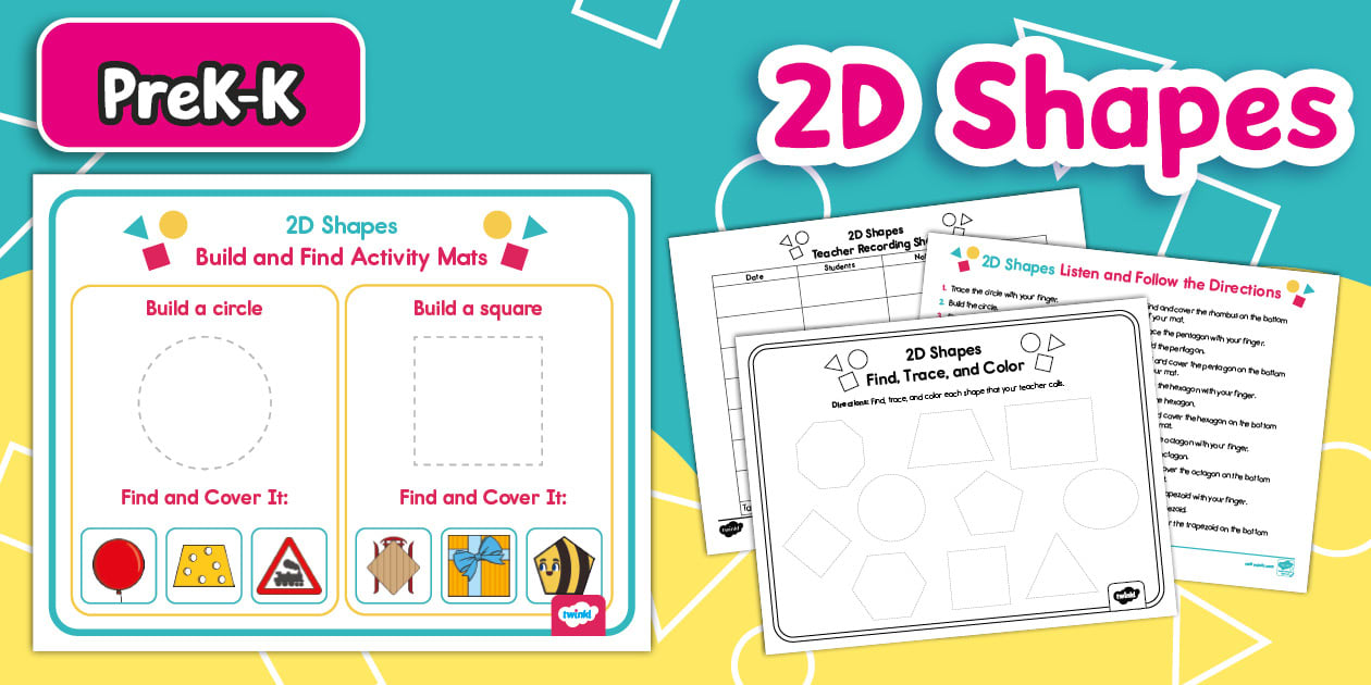 2D Shapes Small Groups Activity for PreK-K (teacher made)