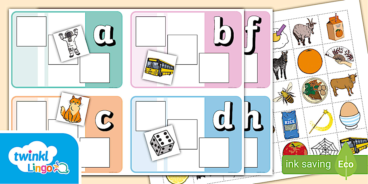 Linguistic Phonics Initial Letter Sound Sorting Cards