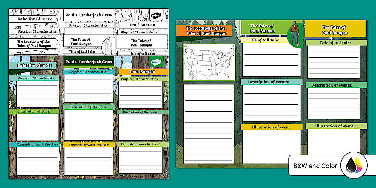 Paul Bunyan Trifold Research Project | Resource | Twinkl USA
