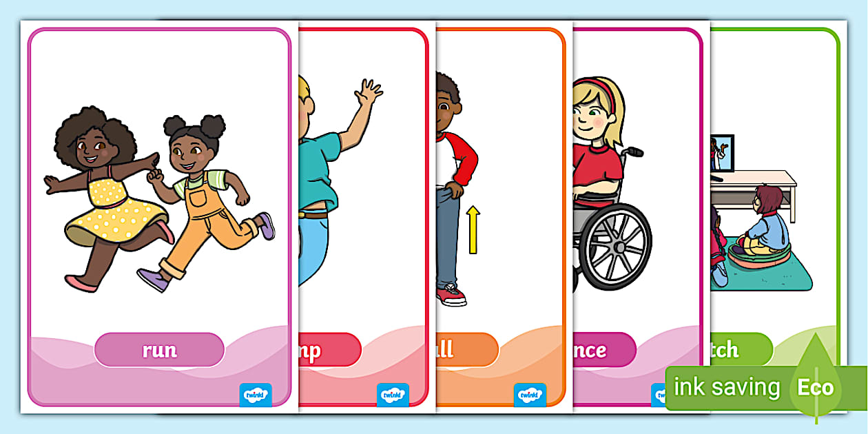 Present Tense Verb Action Poster Pack (Teacher-Made)