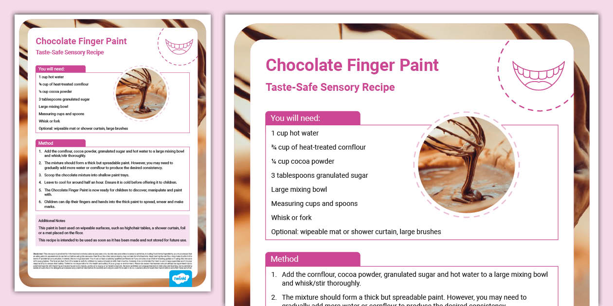 Taste-Safe Chocolate Finger Paint Recipe | Twinkl - Twinkl