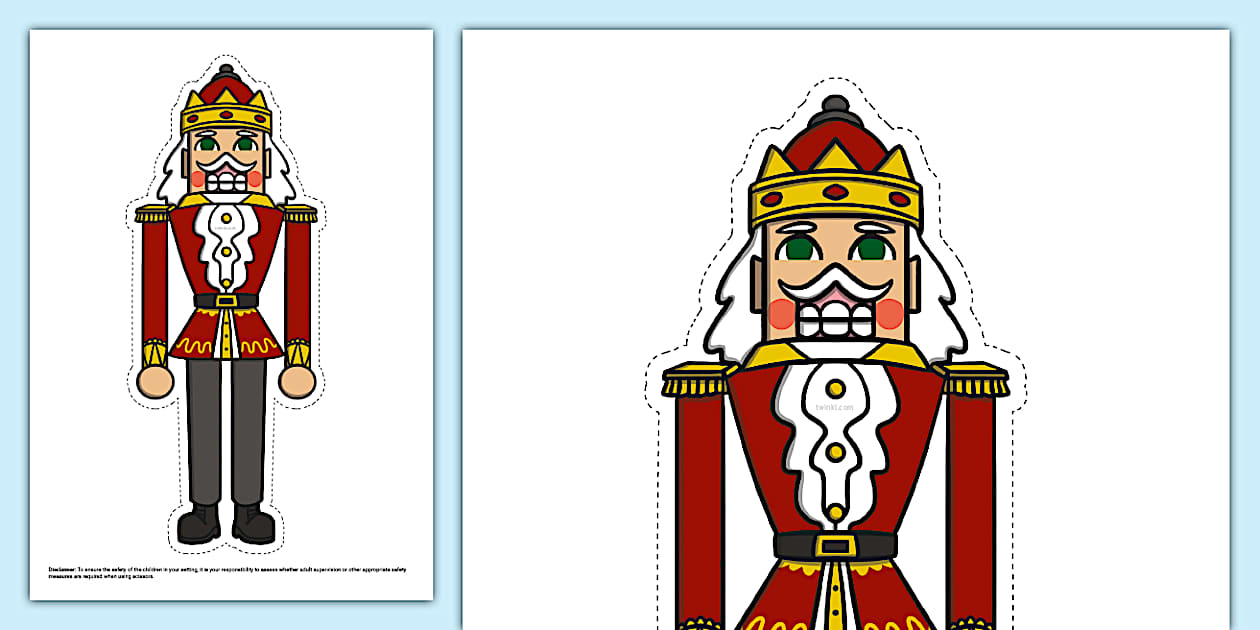 Nutcracker Emoticon Cut Out (teacher made) - Twinkl