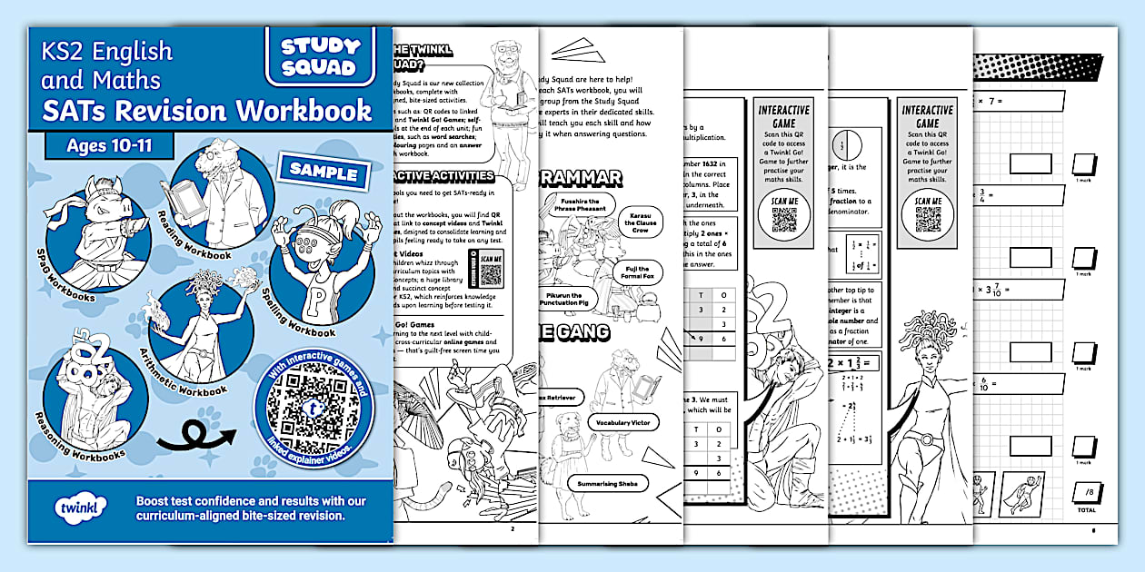 👉 Twinkl Study Squad KS2 SATs Practice Sample Workbook
