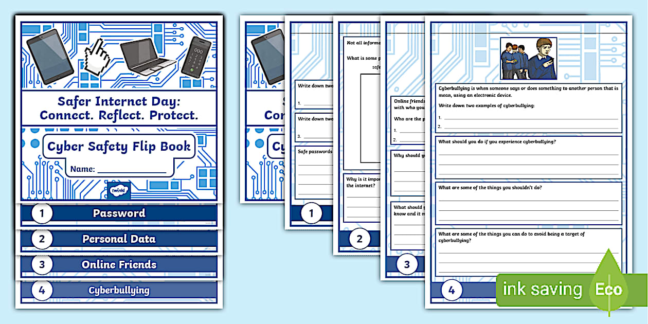 Cyber Safety Flip Book 3-6 (teacher made) - Twinkl