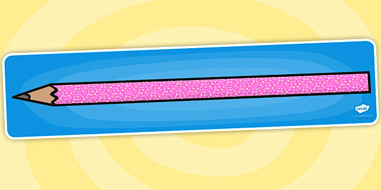 👉 Editable Banner Sparkly Pencil (Teacher-Made) - Twinkl