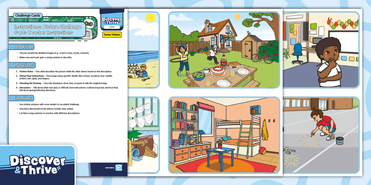 STEM (Technology) Instructions Picture Challenge Senior Infants