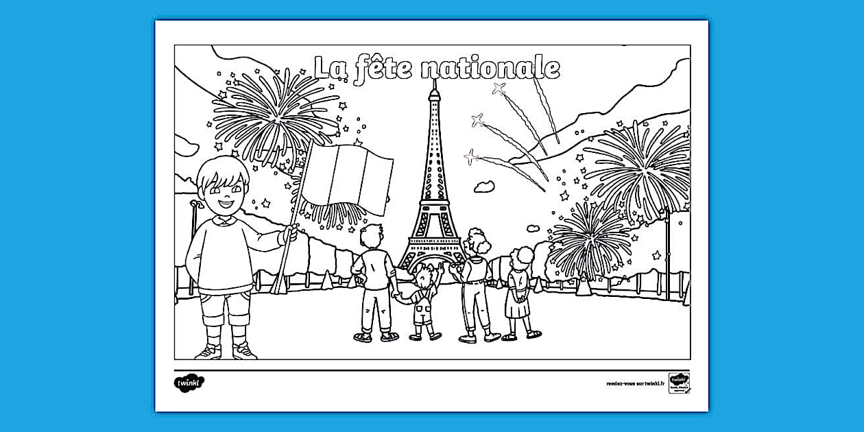 Coloriage : La fête nationale