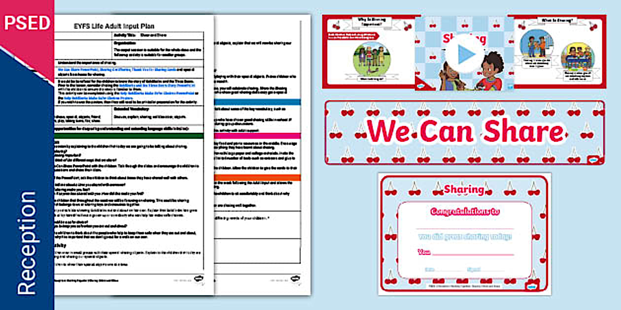 PSED Kindergarten Show and Share Adult Input Plan and Resource Pack