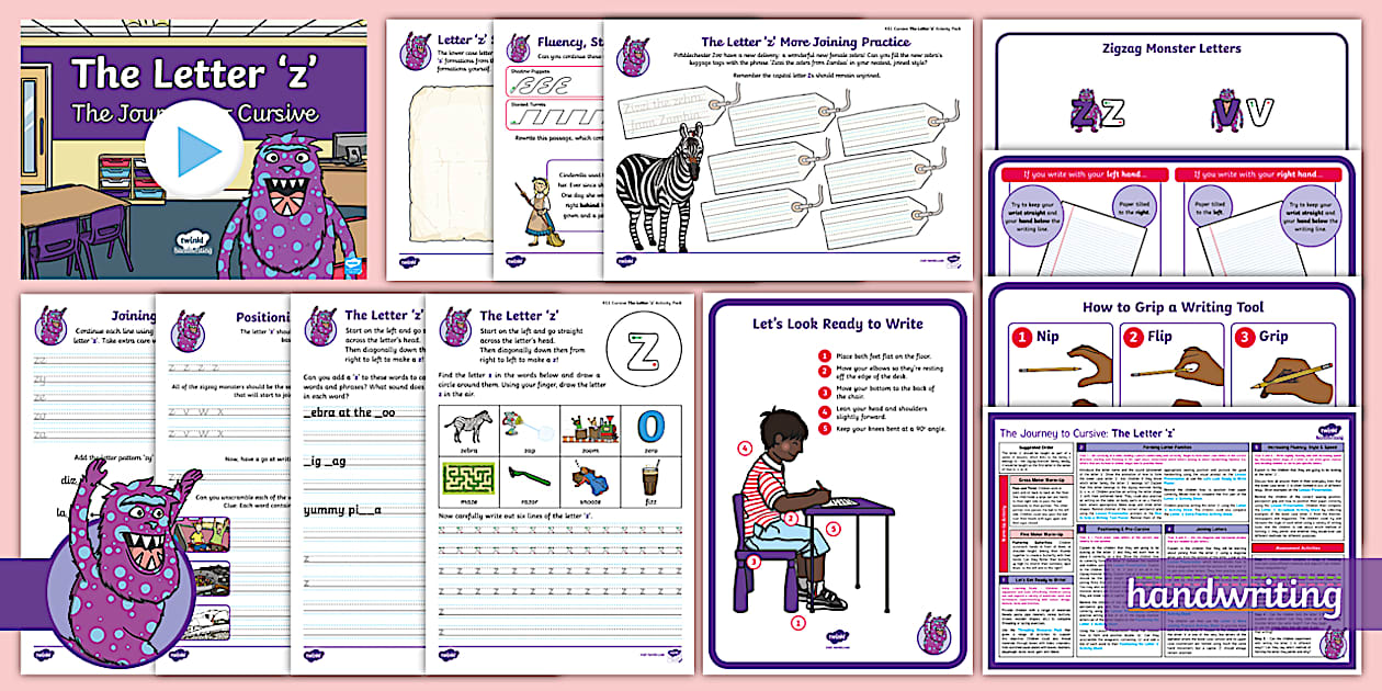Cursive 'z' | Handwriting Resources (teacher made) - Twinkl