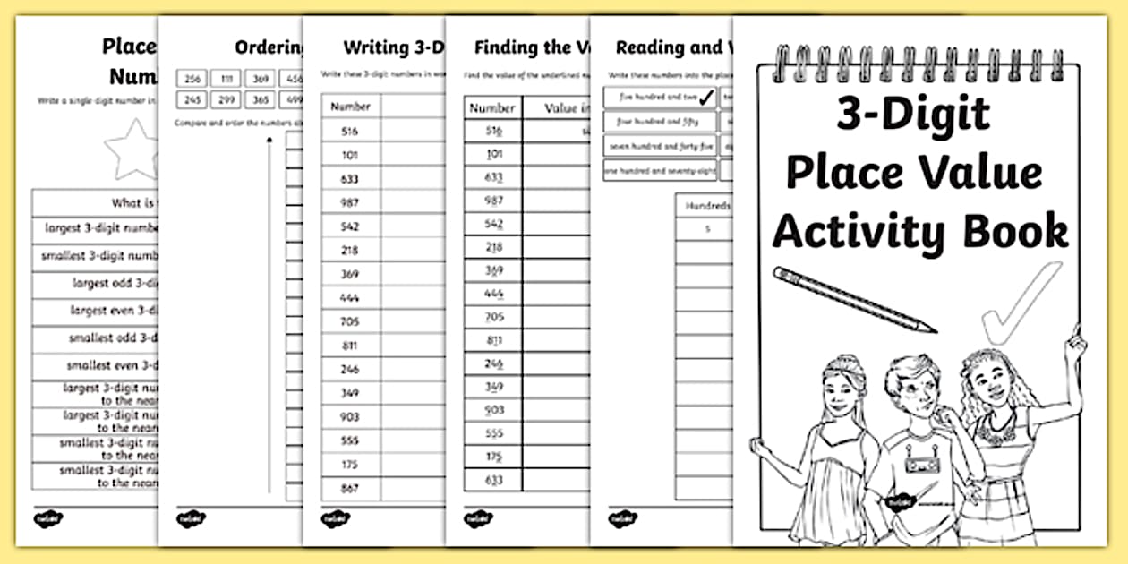 Activity Booklet 3-Digit Place Value - Answers Included