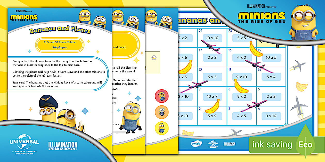 FREE! - 👉 Minions: Multiplication Game for Children Aged 5-7