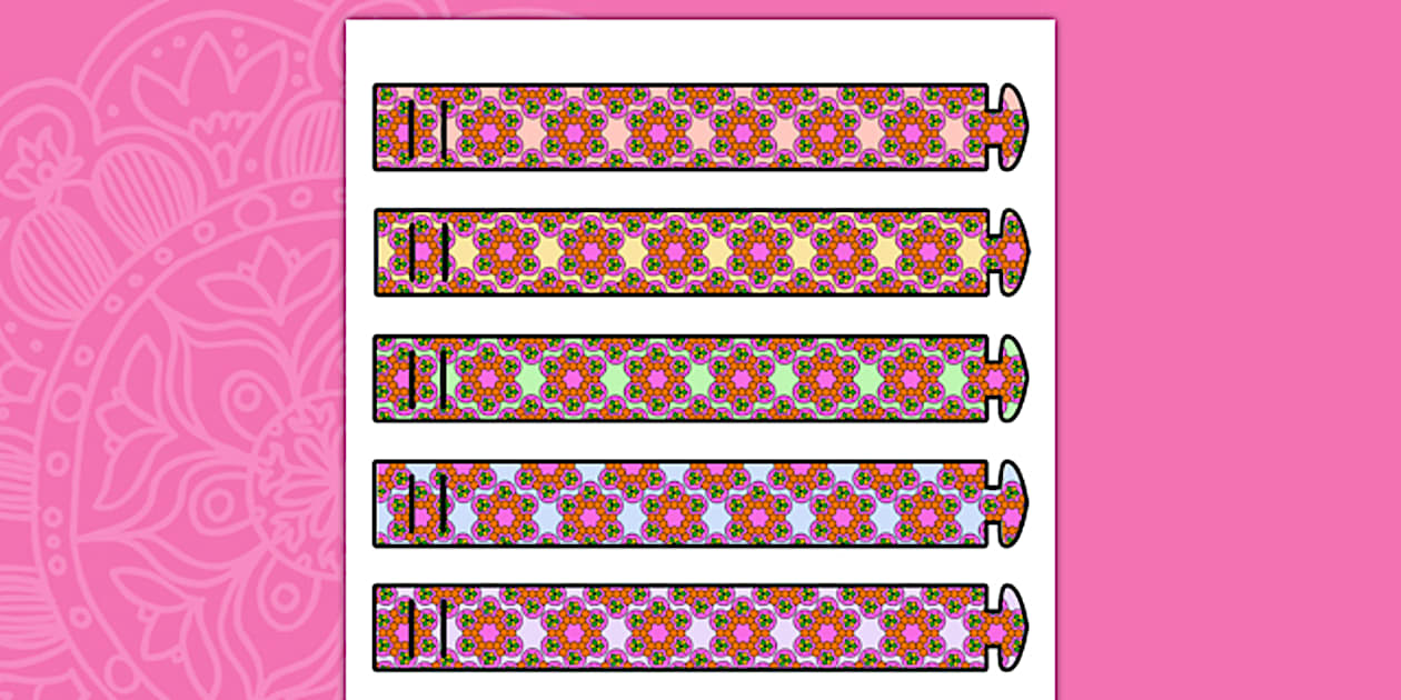 Rangoli Pattern Wristbands (Teacher-Made) - Twinkl