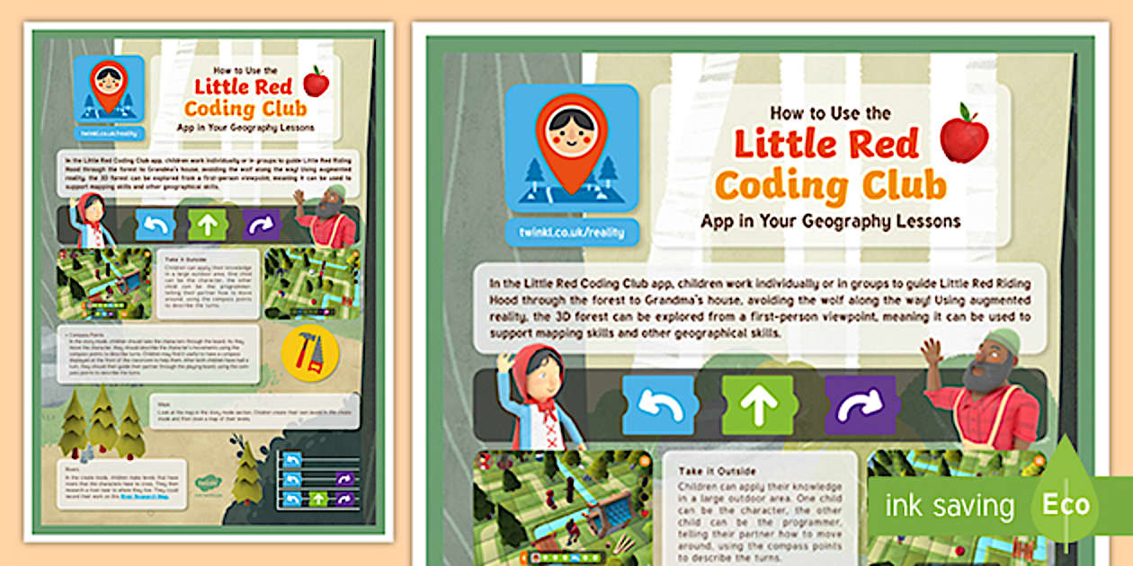 KS1 Little Red Coding Club Geography Teaching Ideas - Twinkl