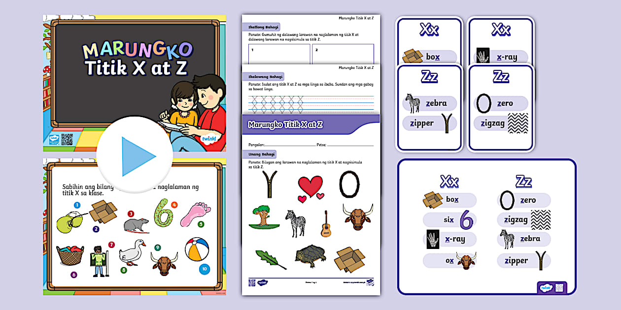 Marungko Titik X at Z Resource Pack | Philippines | Twinkl