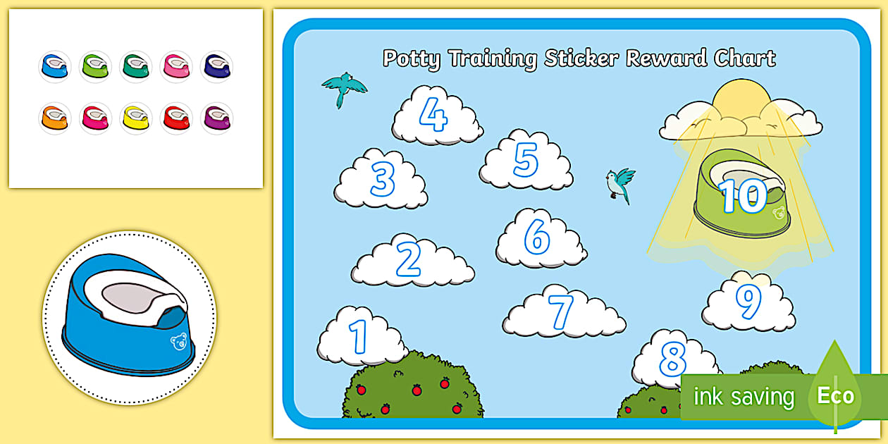 Baby Toilet Training Sticker Reward Chart - Parents - EYLF