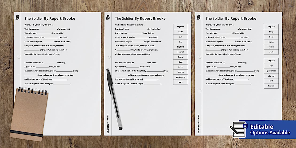 The Soldier Cloze Activity - Twinkl