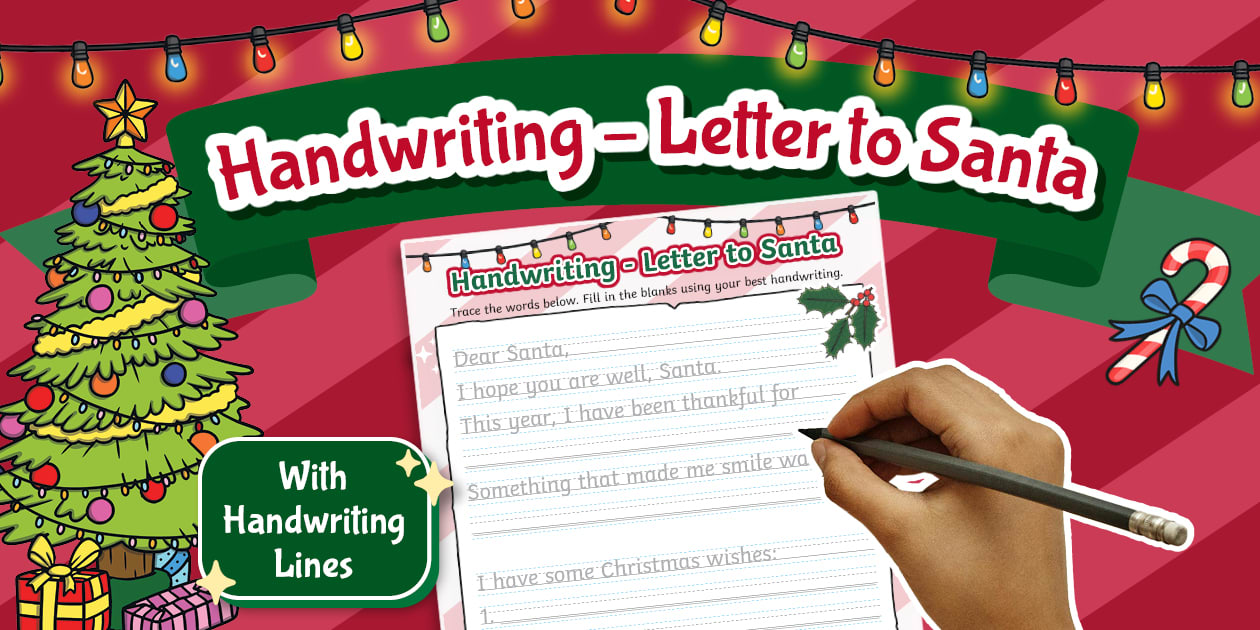 Christmas Letter Formation | Letter to Santa | Twinkl | KS1