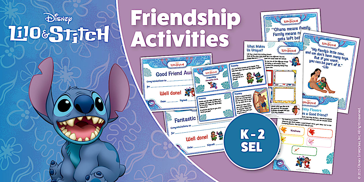 Lilo & Stitch: Friendship Activity Pack for K-2nd Grade