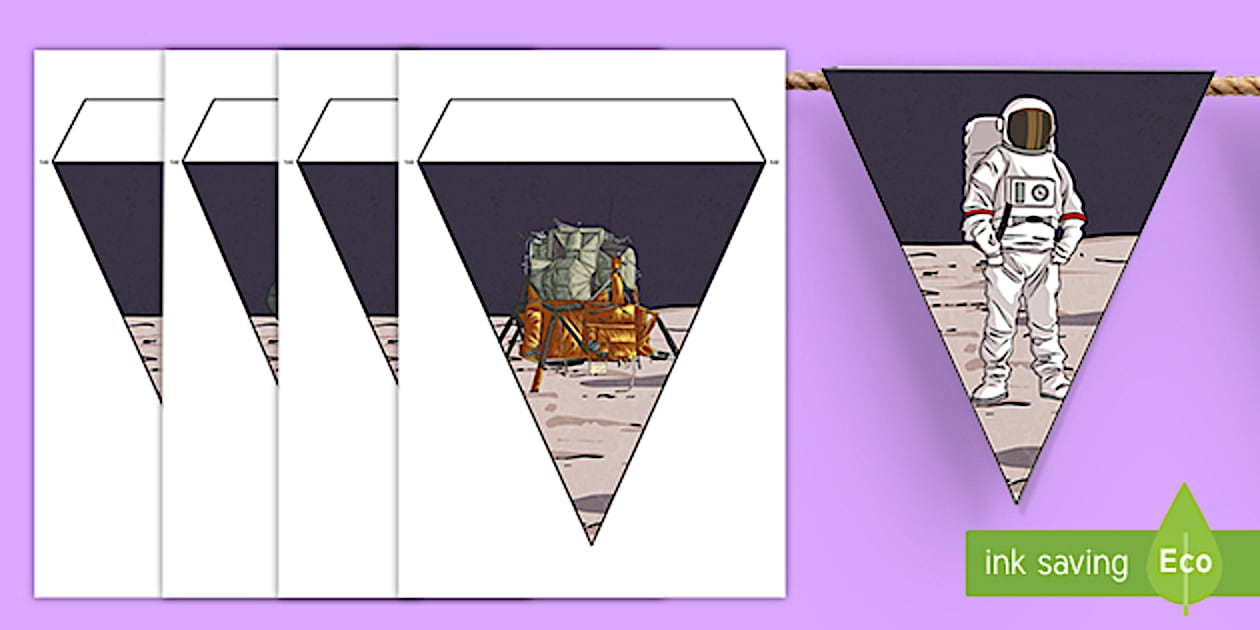 Moon Landing Display Bunting (Teacher-Made) - Twinkl