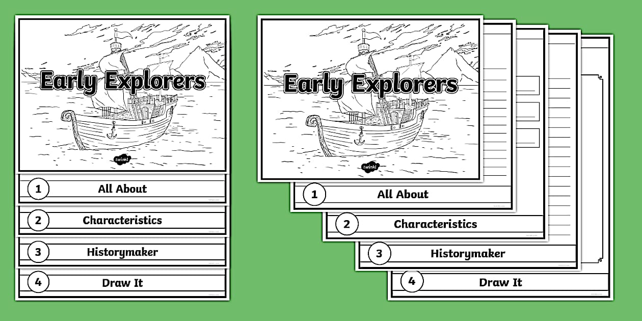 Early Explorers Flipbook for 3rd-5th Grade (teacher made)