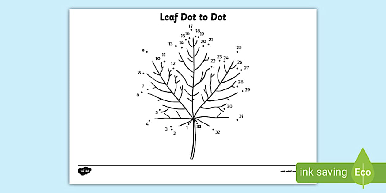 Leaf Dot to Dot Activity | Twinkl Resources - Twinkl