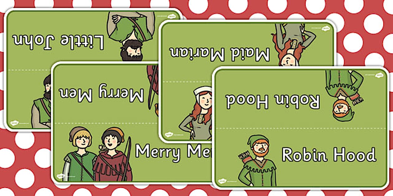 Editable Robin Hood Group Table Signs (teacher made)
