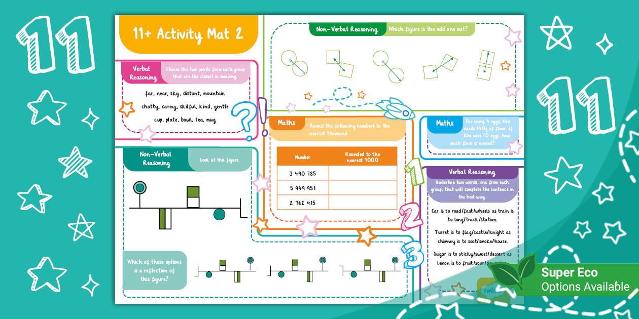 11+ Revision Mat 2 | Exam Preparation and Revision - Twinkl