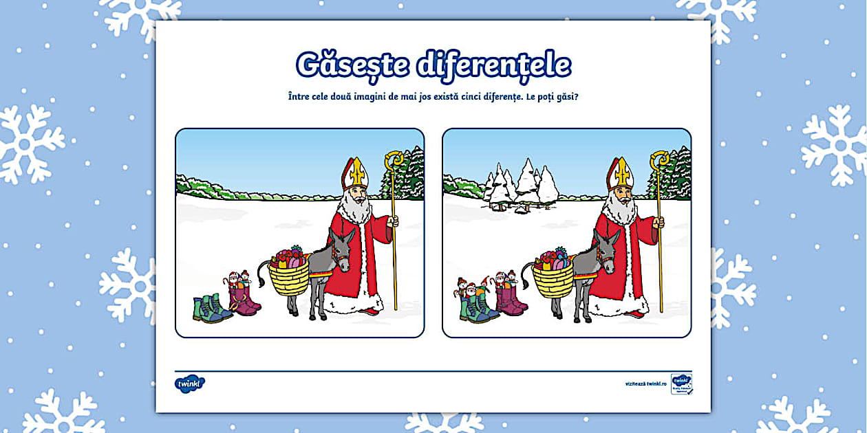 Moș Nicolae – Găsește diferențele