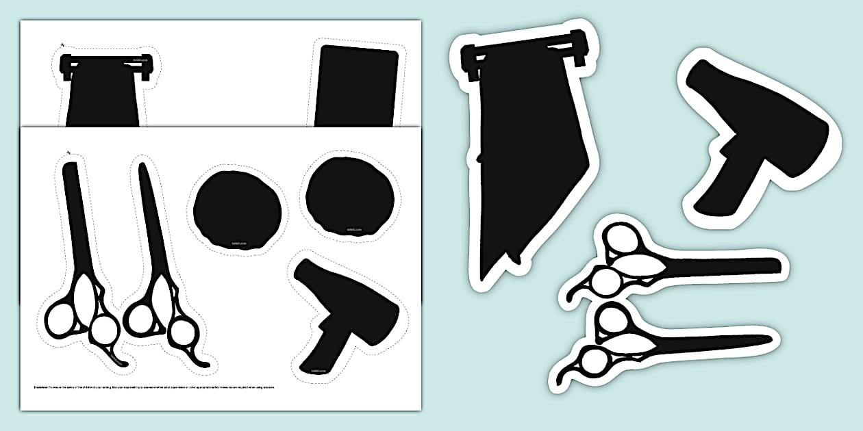 Spa Role Play Silhouette Cut-Outs (Teacher-Made) - Twinkl