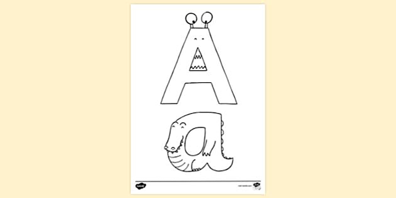 Letter A | Colouring Sheets (teacher made) - Twinkl
