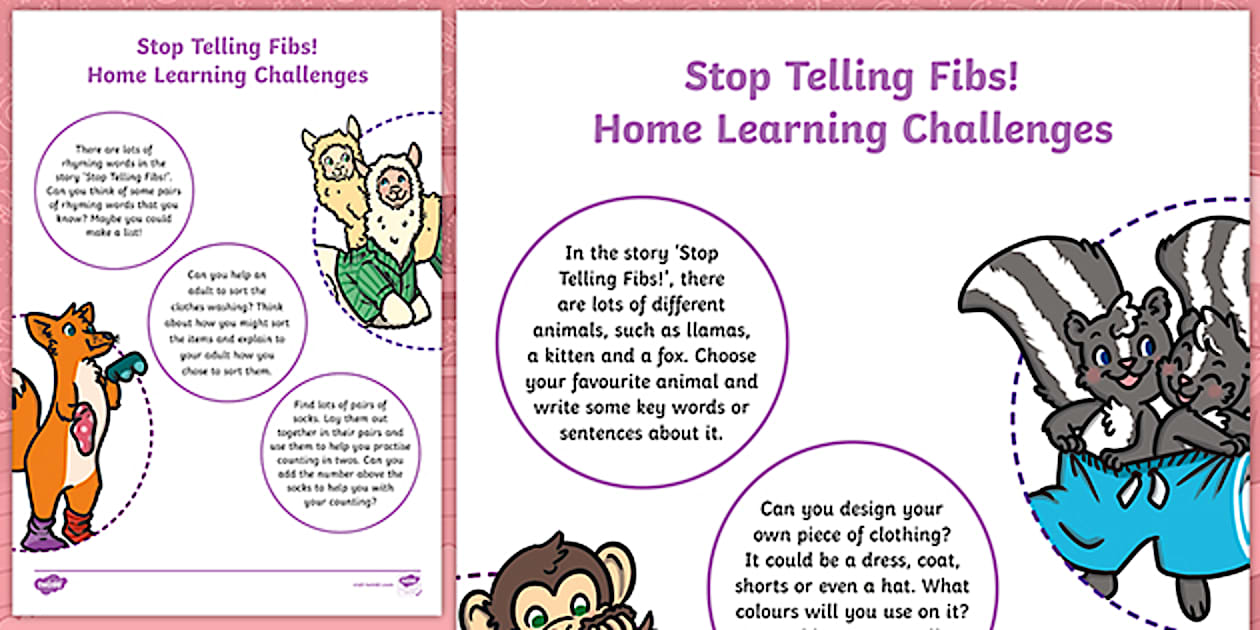 Stop Telling Fibs! Home Learning Challenges Reception FS2