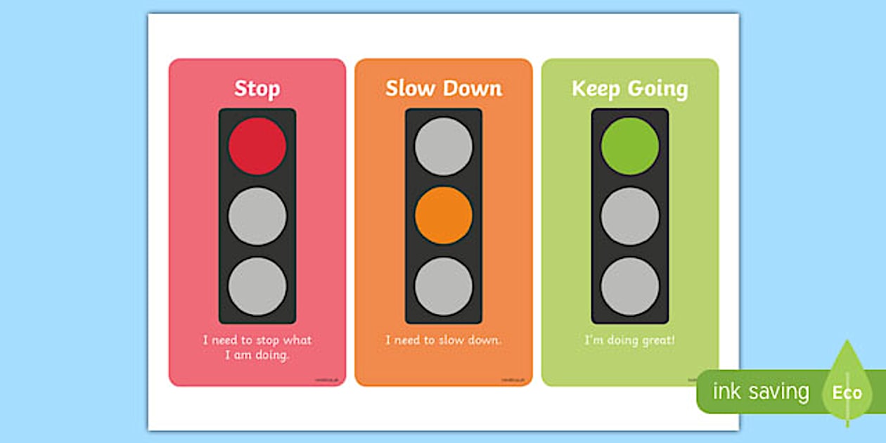 Editable Traffic Light Cards - Twinkl